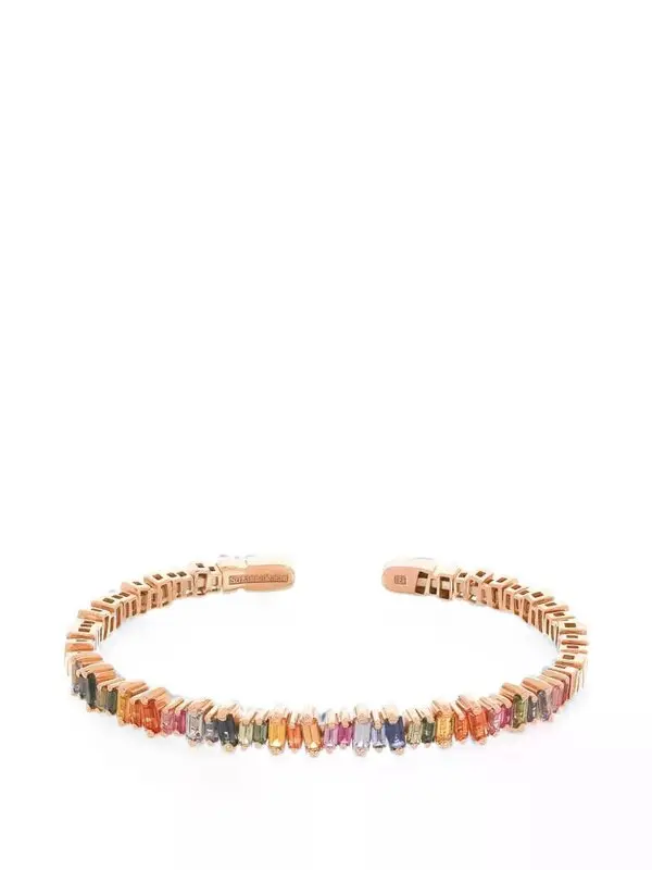 SUZANNE KALAN Bold Rainbow Sapphire Bangle - Pink