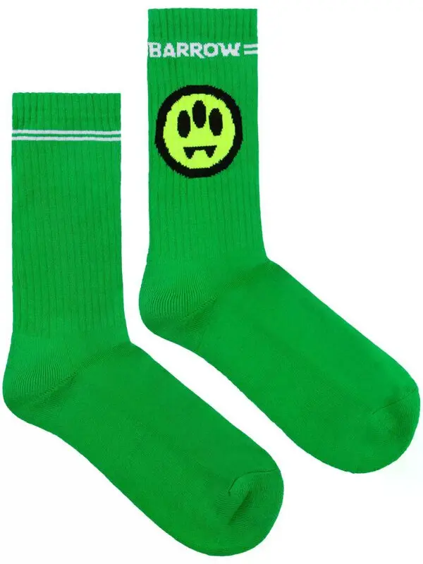 BARROW Intarsia-knit Logo Socks