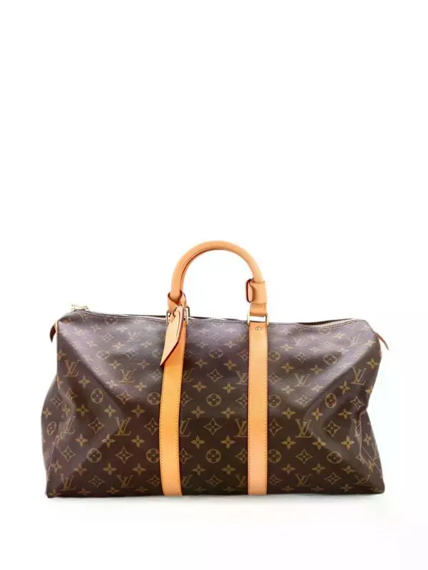 LOUIS VUITTON Keepall Bag Monogram Canvas 45 Satchel - Brown
