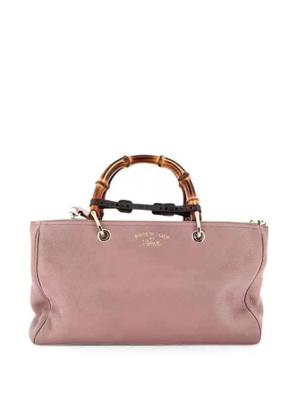 Gucci Bamboo Shopper Leather Medium Tote Bag