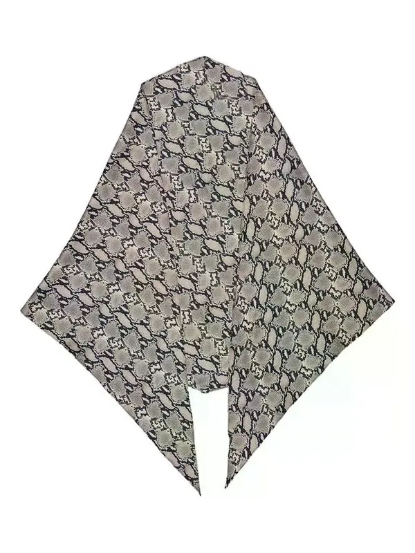 PAULA Snakeskin Printed Twill Scarf