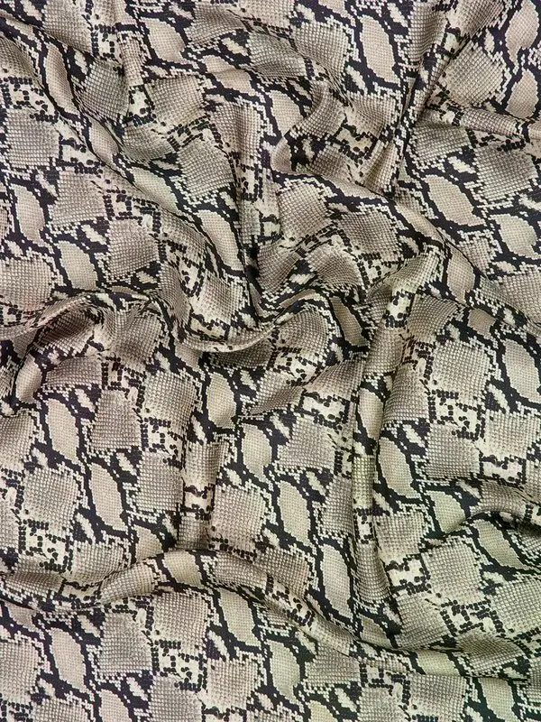 PAULA Snakeskin Printed Twill Scarf