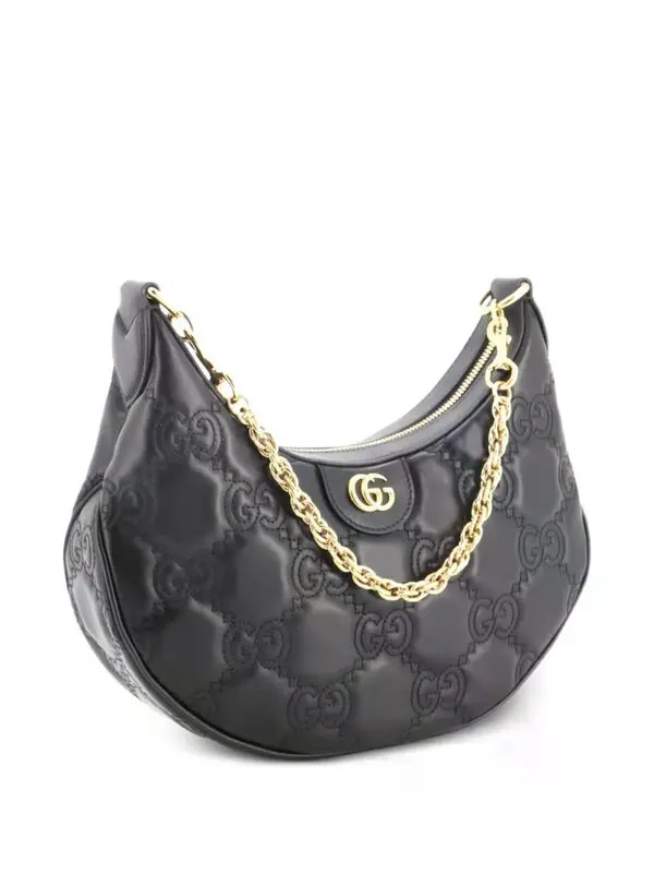 Gucci Matelassé Leather Small Hobo Bag - Black