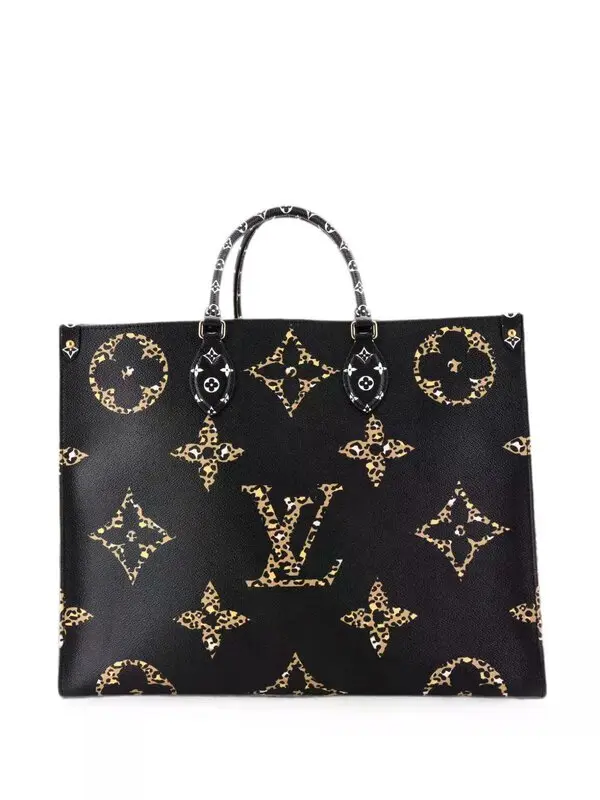LOUIS VUITTON Onthego Limited Edition Jungle Monogram Giant Gm Tote Bag - Black