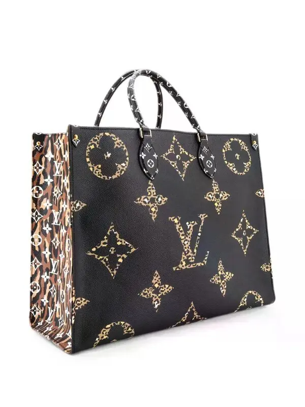LOUIS VUITTON Onthego Limited Edition Jungle Monogram Giant Gm Tote Bag - Black