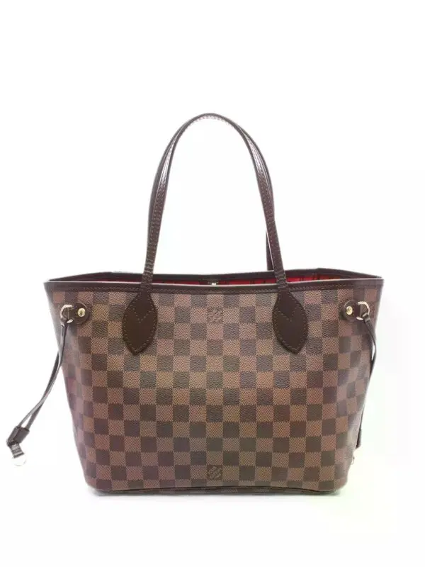 LOUIS VUITTON 2011 Pm Neverfull Damier Ebene Canvas Tote Bag - Brown