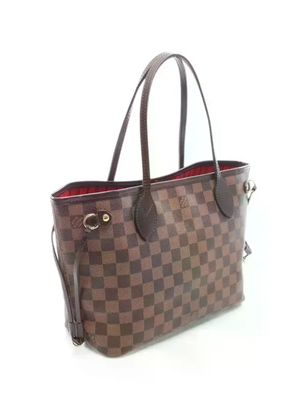 LOUIS VUITTON 2011 Pm Neverfull Damier Ebene Canvas Tote Bag