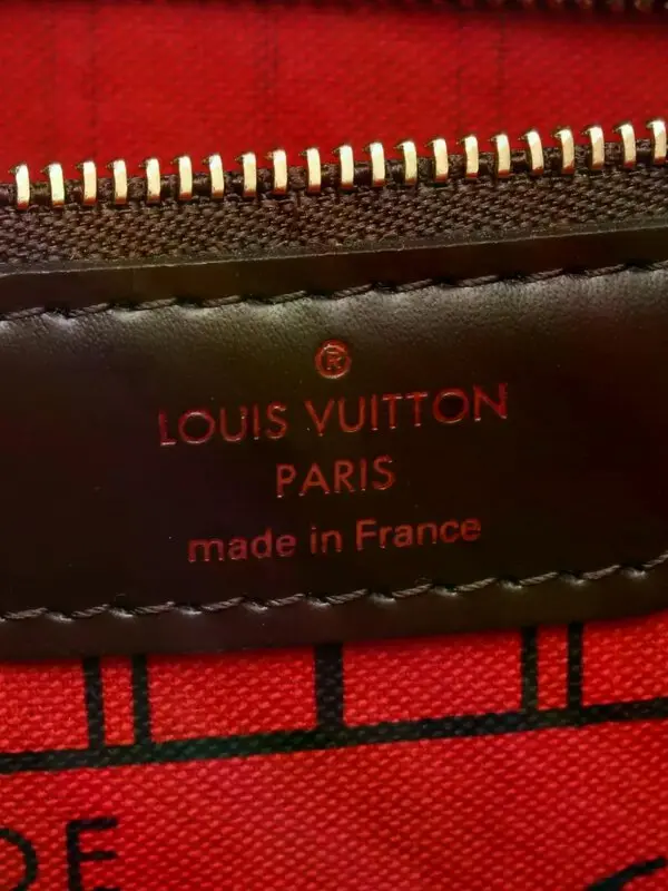 LOUIS VUITTON 2011 Pm Neverfull Damier Ebene Canvas Tote Bag