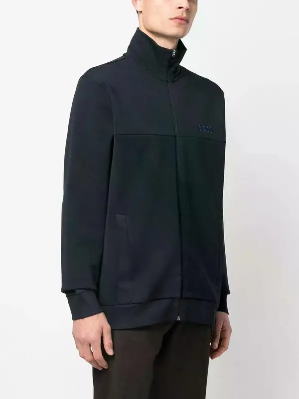 BOSS Logo-embroidered Zipped Jacket