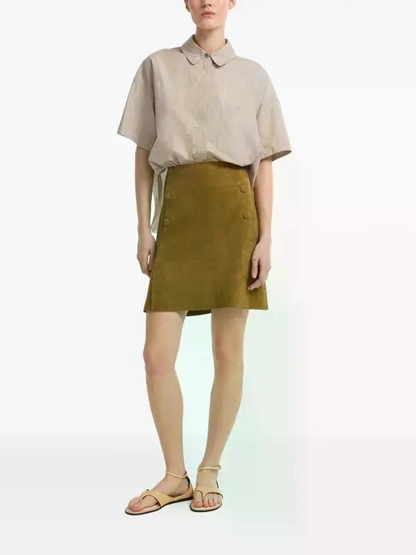 YVES SALOMON Buttons Double-sided Mini Skirt