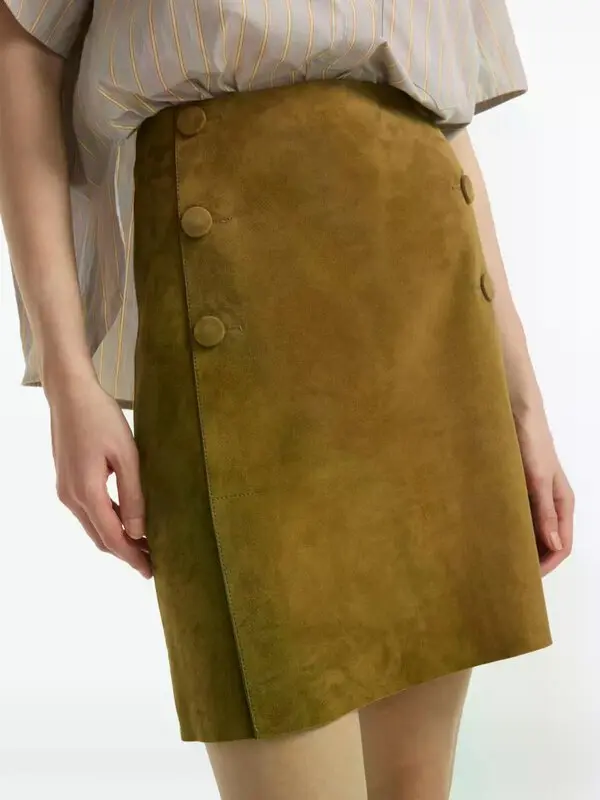 YVES SALOMON Buttons Double-sided Mini Skirt