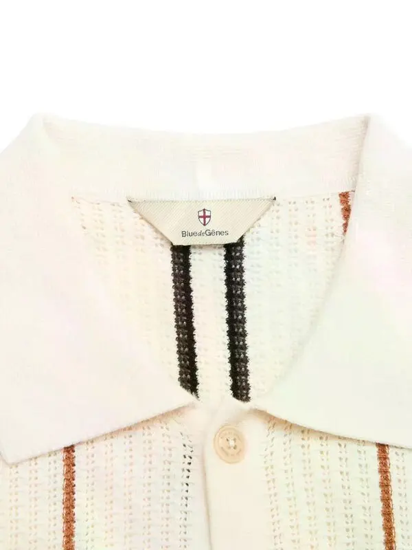 BLUE DE GÊNES Striped Short-sleeve Cardigan
