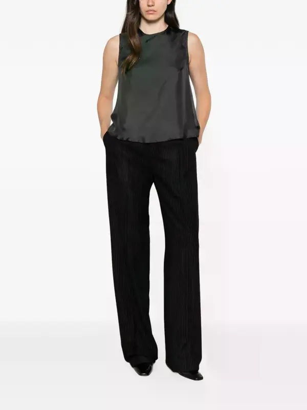WHYCI MILANO Satin Finish Sleeveless Top