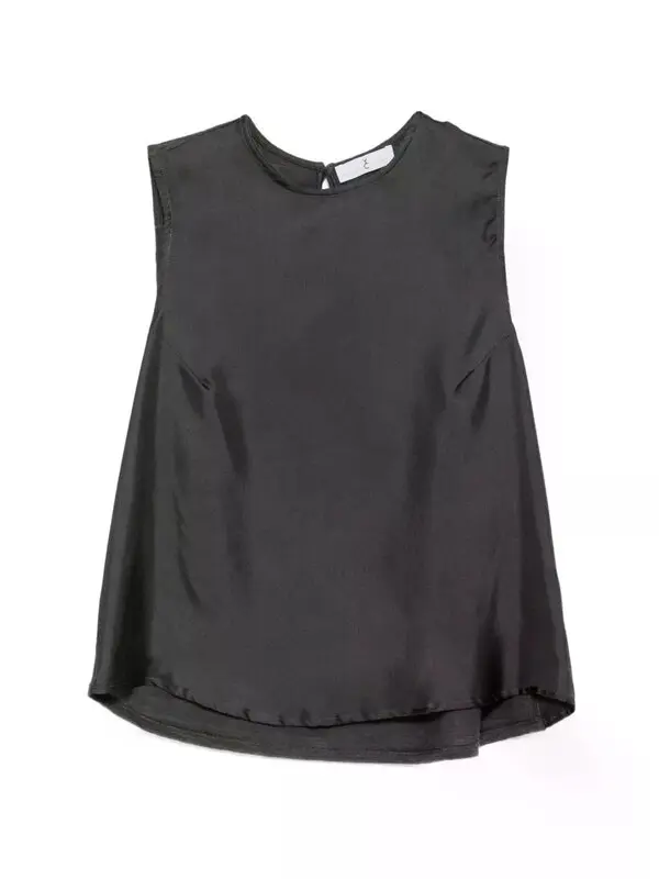 WHYCI MILANO Satin Finish Sleeveless Top