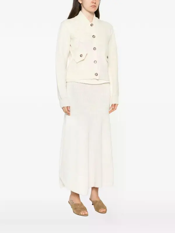 ERMANNO FIRENZE Crochet-patch Button-up Cardigan