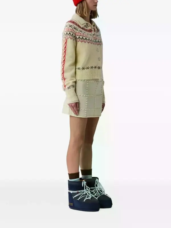Guest In Residence Fair Isle-style Knit Cardigan