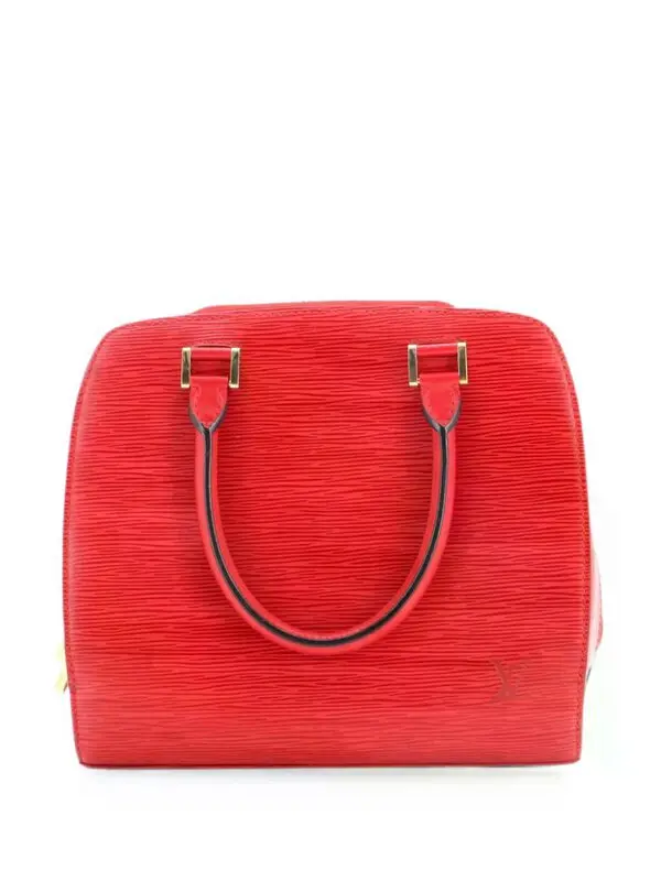 LOUIS VUITTON Pont Neuf Handbag Epi Leather Pm Satchel - Red