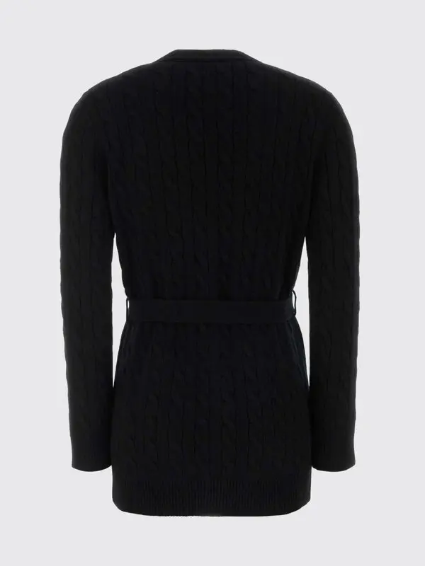 Valentino Garavani Cable Knit Belted Cardigan - Black