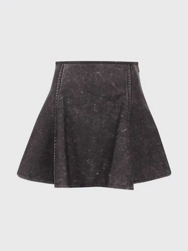 DIESEL® O-erina High-waisted A-line Polyurethane Mini Skirt - Black