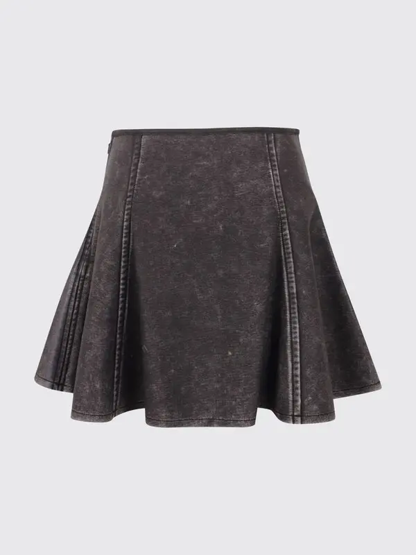 DIESEL® O-erina High-waisted A-line Polyurethane Mini Skirt - Black