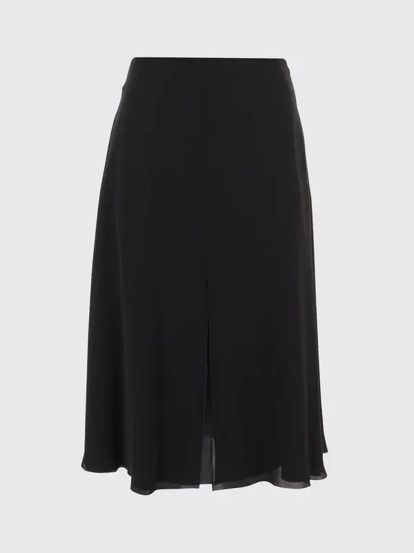 Valentino Garavani High-waisted A-line Midi Silk Skirt - Black