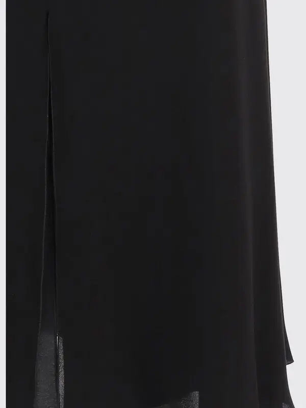 Valentino Garavani High-waisted A-line Midi Silk Skirt - Black