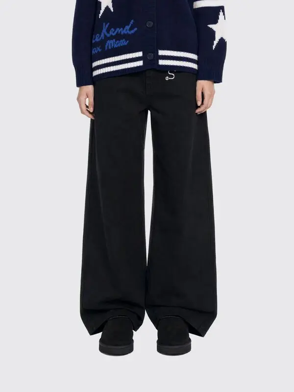 Sportmax Mid-rise Wide-leg Jeans - Black