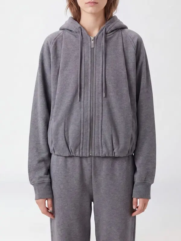 Sportmax Zipped Cotton Hoodie