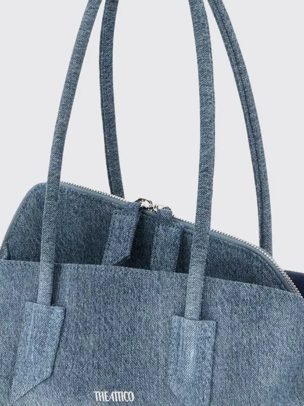 Attico La Passeggiata Double Handle Shoulder Bag - Denim