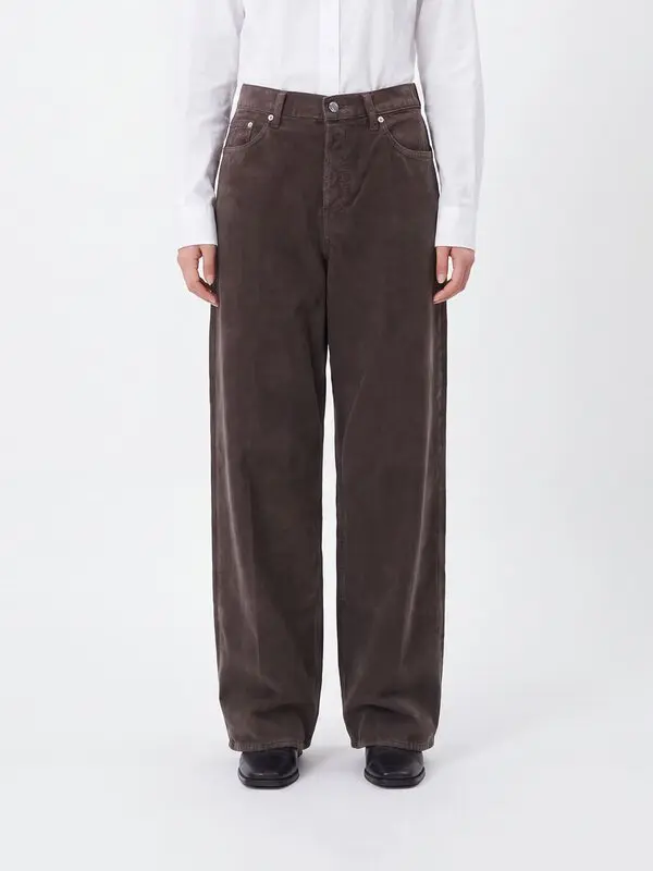 HAIKURE Bethany Wide-leg Cotton Corduroy Trousers - Brown