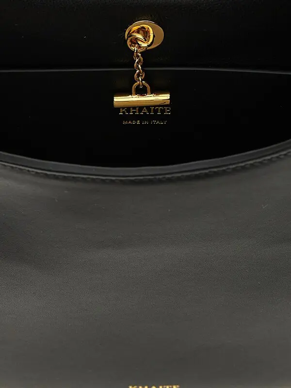 Khaite Joan Smooth Calfskin Leather Shoulder Bag - Black