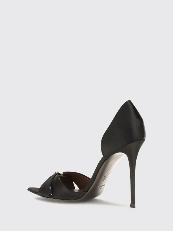 GIUSEPPE ZANOTTI Lumiere Rhinestone Embellished Satin Mule Sandals