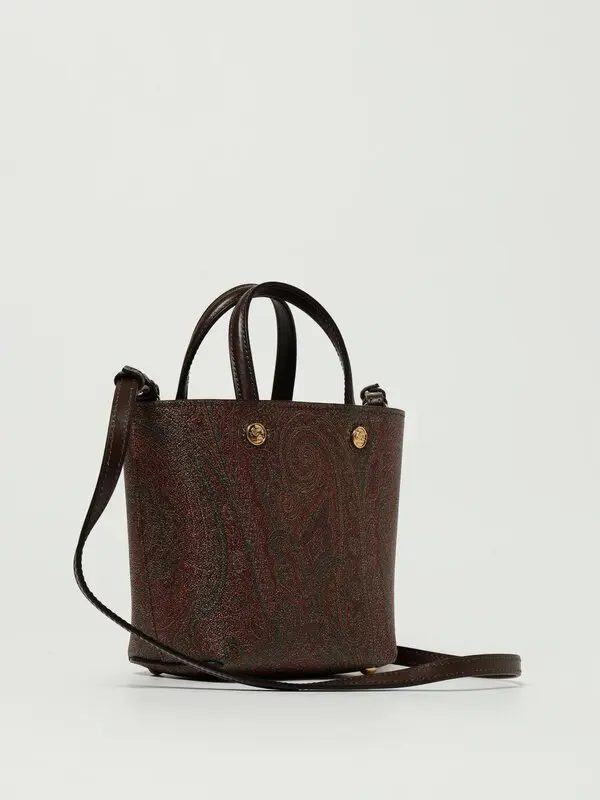 Etro Essential Mini Paisley Cotton Tote Bag With Shoulder Strap