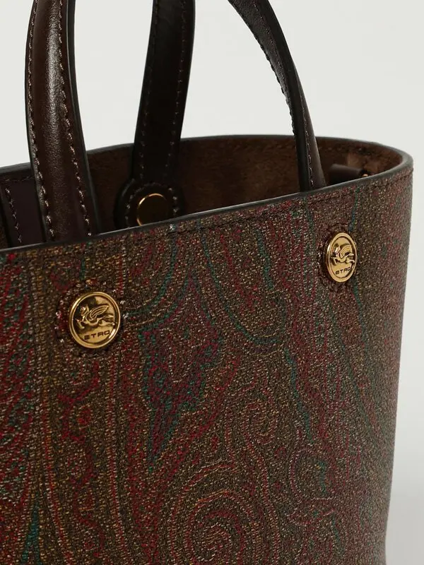 Etro Essential Mini Paisley Cotton Tote Bag With Shoulder Strap