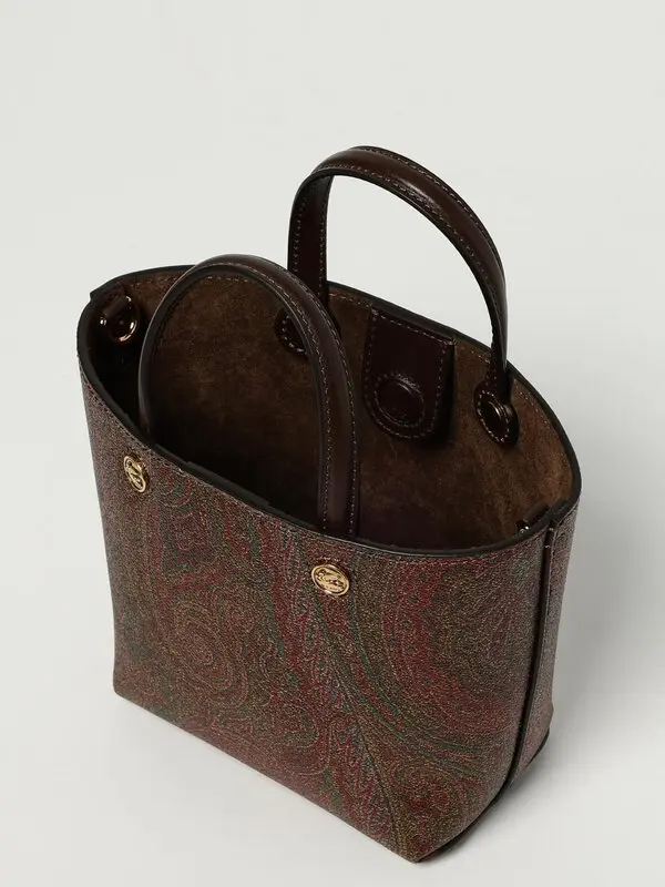 Etro Essential Mini Paisley Cotton Tote Bag With Shoulder Strap