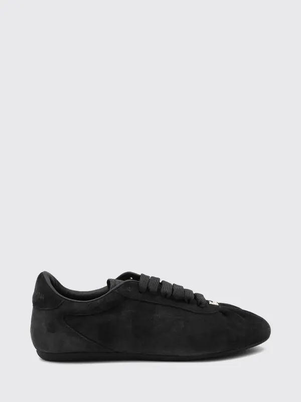 Dolce & Gabbana Suede Low-top Sneakers With Embossed Logo - Black