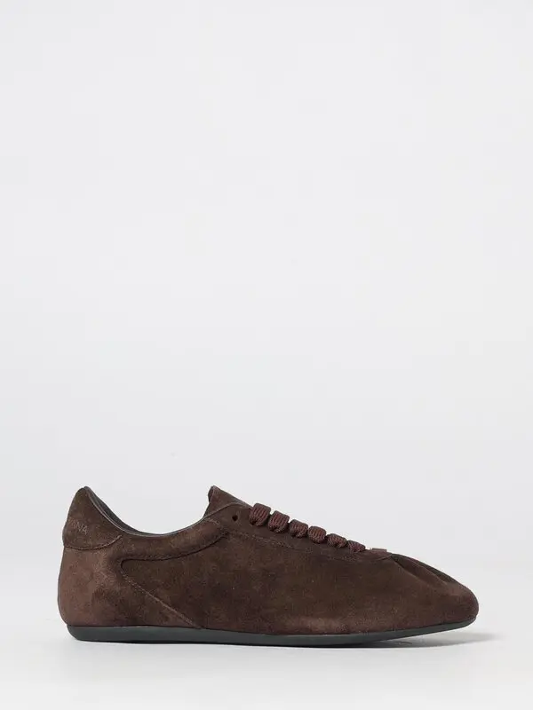 Dolce & Gabbana Suede Low-top Sneakers With Embossed Logo - Ebony