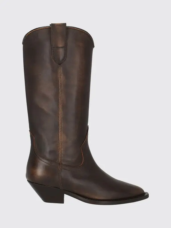 VIA ROMA 15 Knee-high Western Boots In Aged - Leather
