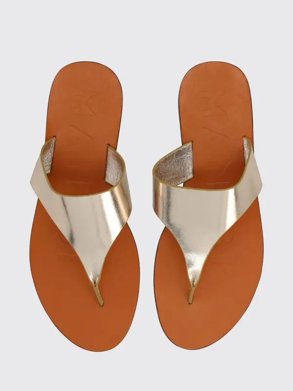 Manebí Flat Metallic Thong Sandals