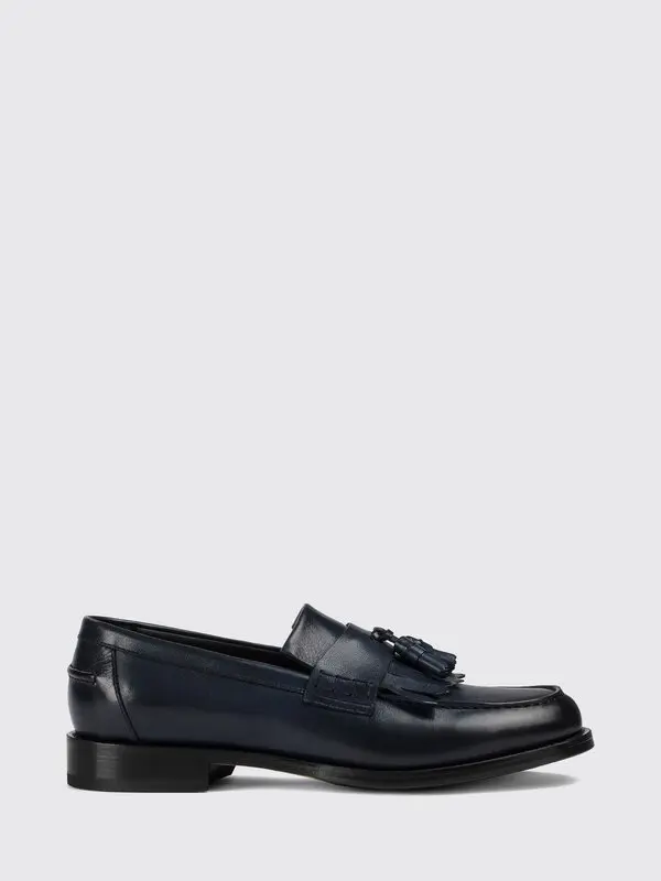DOUCAL'S Tassel Loafers In Smooth Calfskin Leather - Sapphire