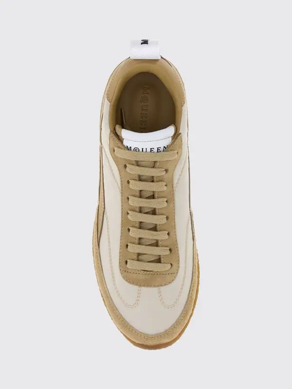 Alexander McQueen Ec1 Nylon And Suede Sneakers With Rubber Sole - Beige