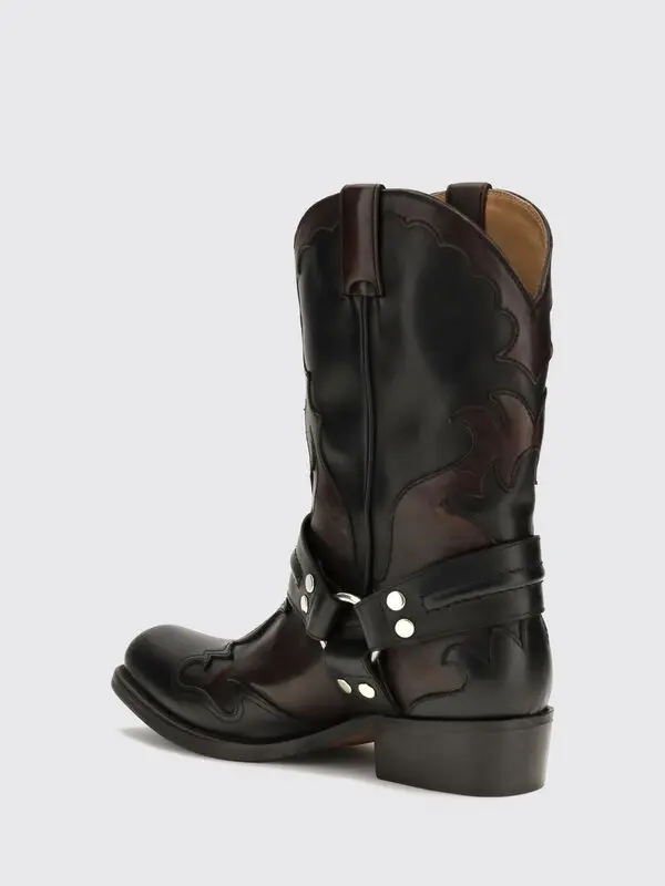 Versace Embossed Leather Boots