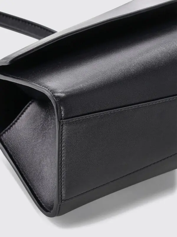 JIL SANDER Linea Lambskin Leather Shoulder Bag - Black