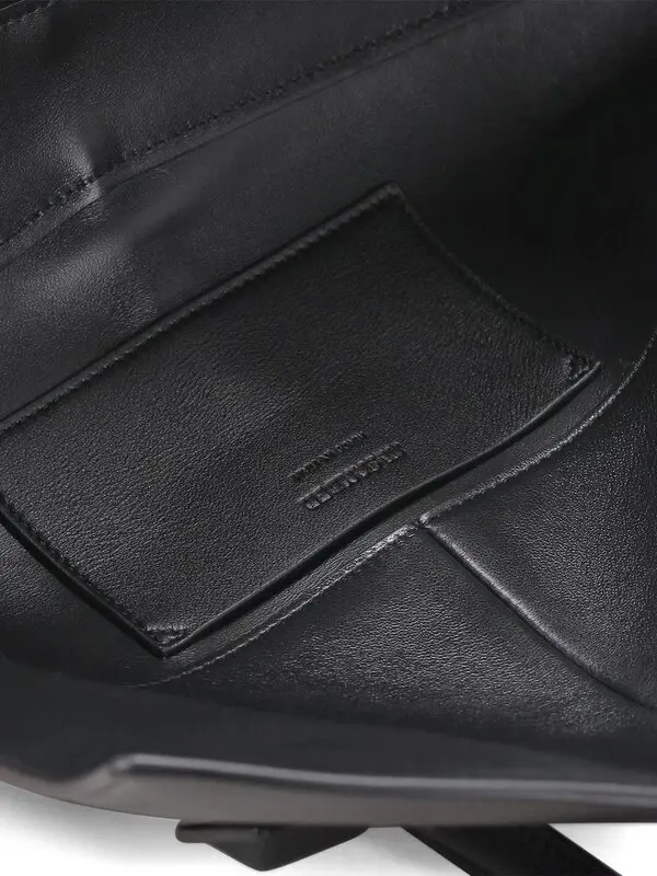 JIL SANDER Linea Lambskin Leather Shoulder Bag - Black