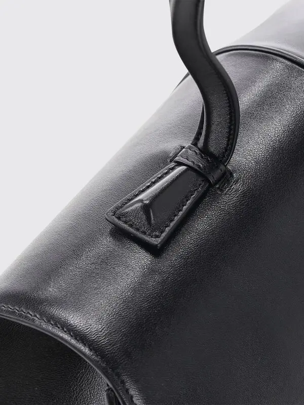 JIL SANDER Linea Lambskin Leather Shoulder Bag - Black
