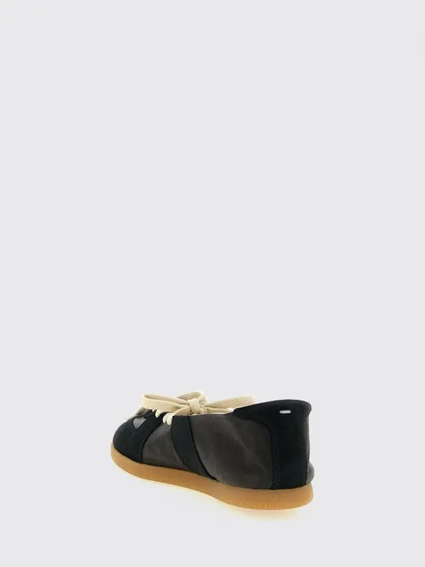 MAISON MARGIELA Replica Lambskin And Suede Ballet Flats - Black