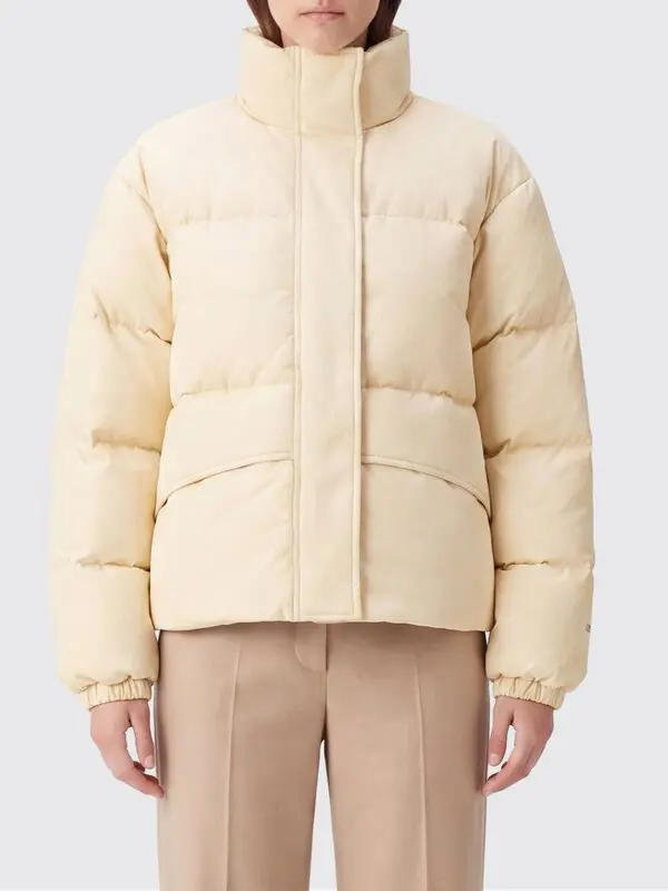 JIL SANDER Short Quilted Nylon Puffer Jacket With High Collar