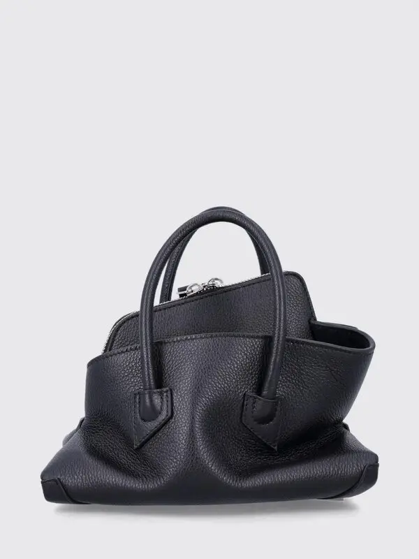 Attico La Passeggiata Hammered Leather Mini Handbag - Black