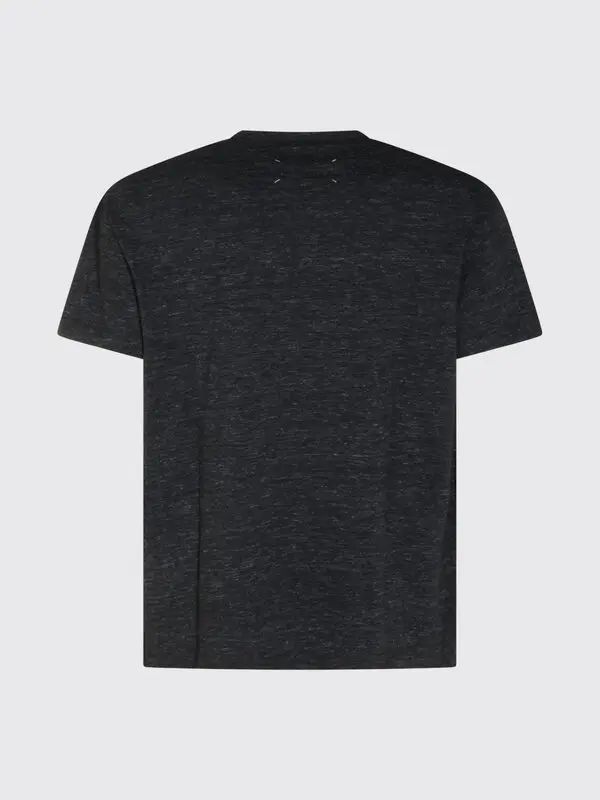 MAISON MARGIELA Graphic Logo Print Cotton Crewneck T-shirt - Charcoal