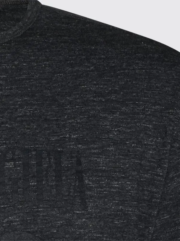 MAISON MARGIELA Graphic Logo Print Cotton Crewneck T-shirt - Charcoal